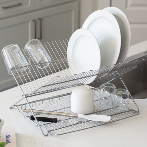 Metallic Folding Dish Rack – Better Houseware